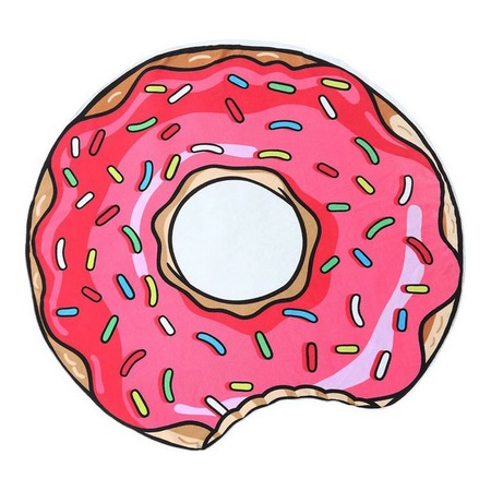 Плажна кърпа Donut, 150 см, Розова - eMAG.bg