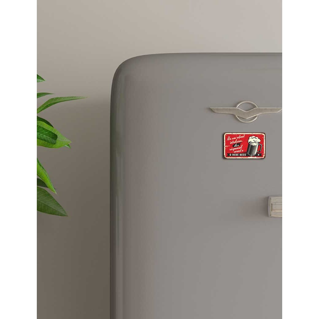 Magnet decorativ, Raspunsul corect e o bere rece, 8x5cm - eMAG.ro