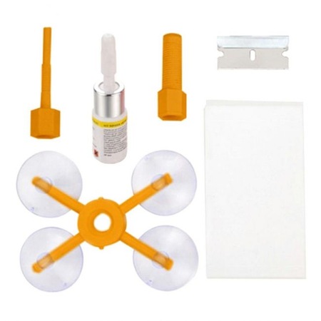 Kit 5 accesorii reparatie parbriz cu adeziv UV - eMAG.ro
