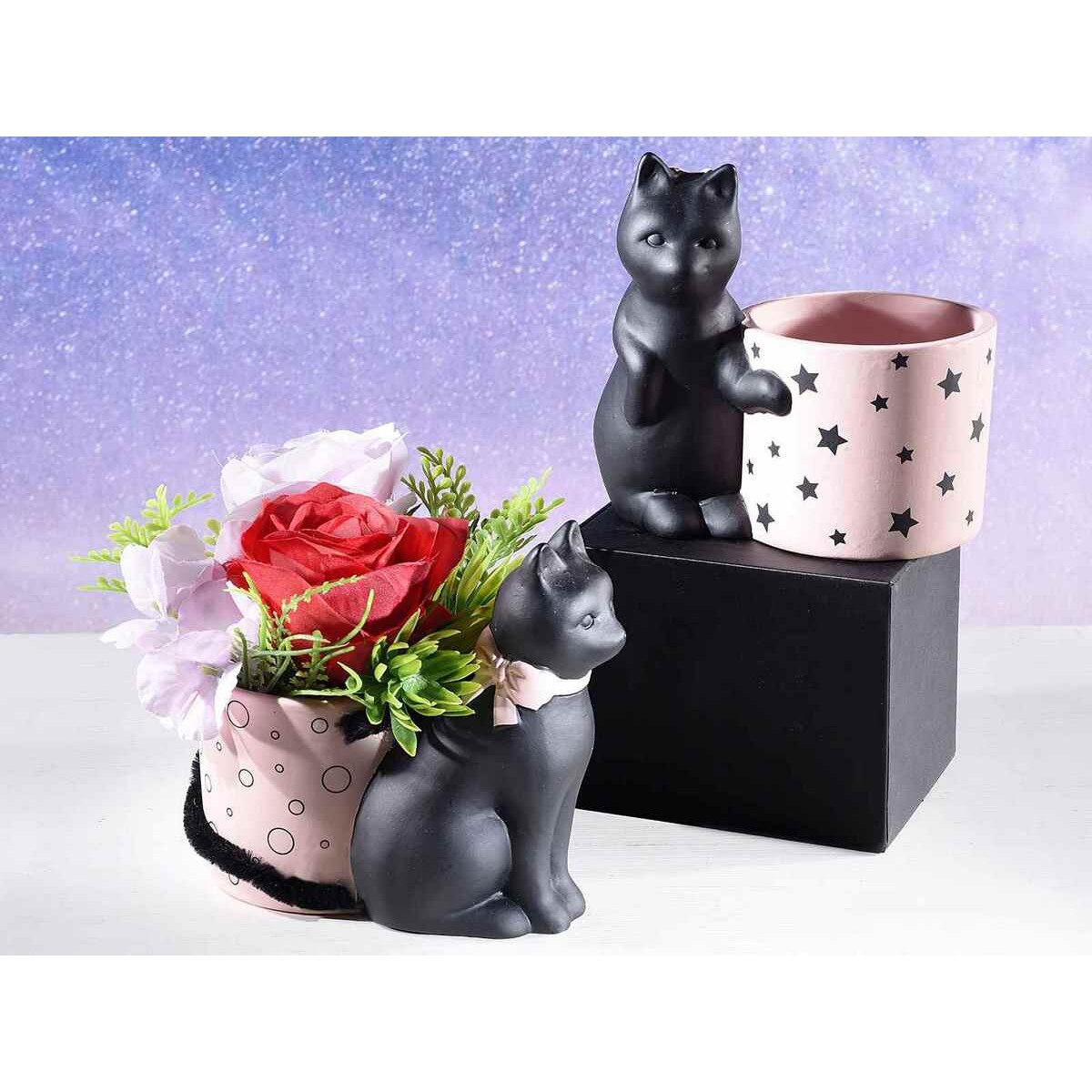 Set 2 vaze flori ceramica Pisici 13x8.5x12.5 cm - eMAG.ro