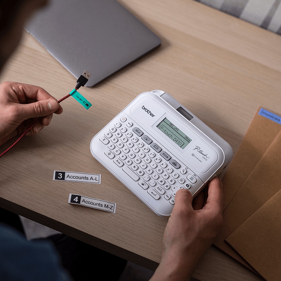 Imprimanta Brother PT-D410, Termica, Monocrom, Banda 18 mm - eMAG.ro