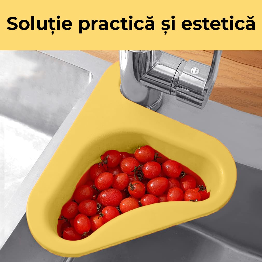 Set de 2 Cosulete de Scurgere pentru Chiuveta si 2 Bureti, in forma de ...