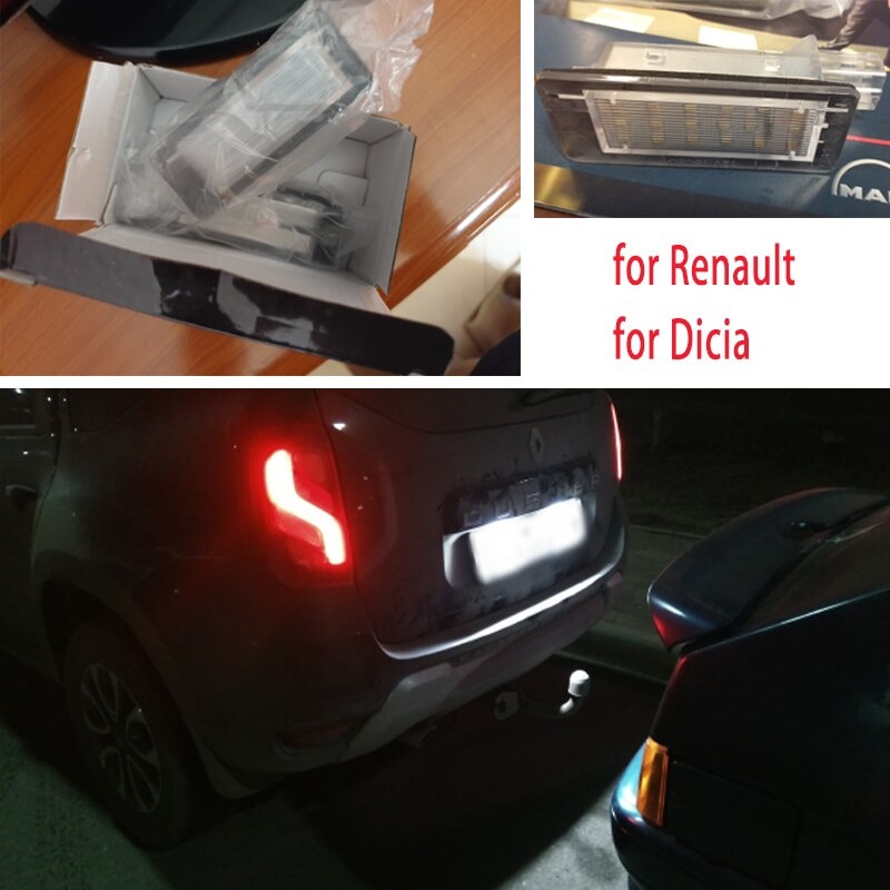 Set 2 bucati, lampi numar led Tudis pentru Dacia Duster I, Logan MCV ...