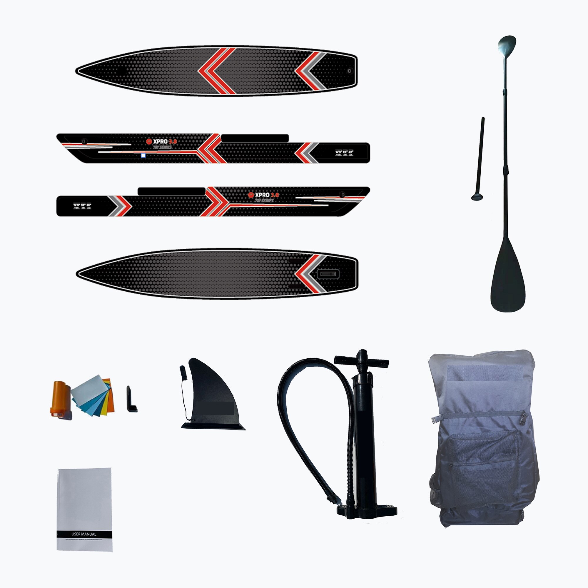 Set caiac cu accesorii, Pure4fun, PVC, Negru - eMAG.ro