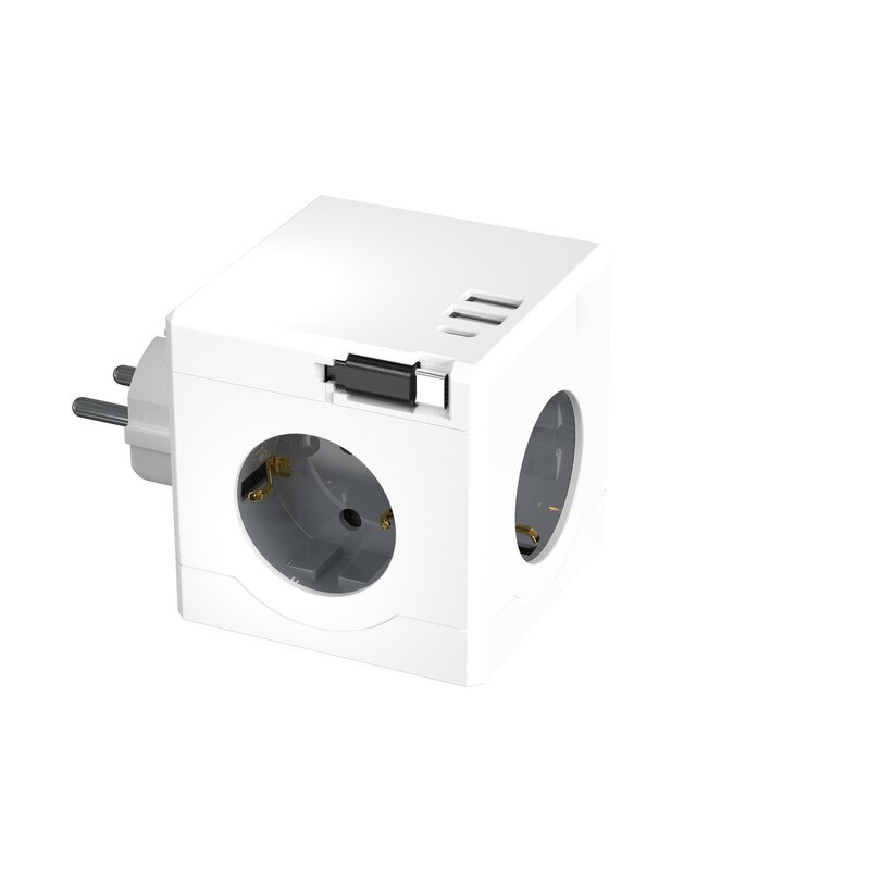 Priza cub, Shijo®, 3 prize, 3xUSB, Alb - eMAG.ro