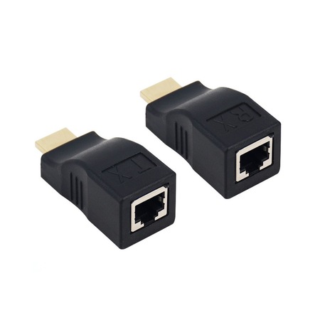 Set 2 buc amplificator extensie booster hdmi rj45 tx rx 3d full hd1080p ...
