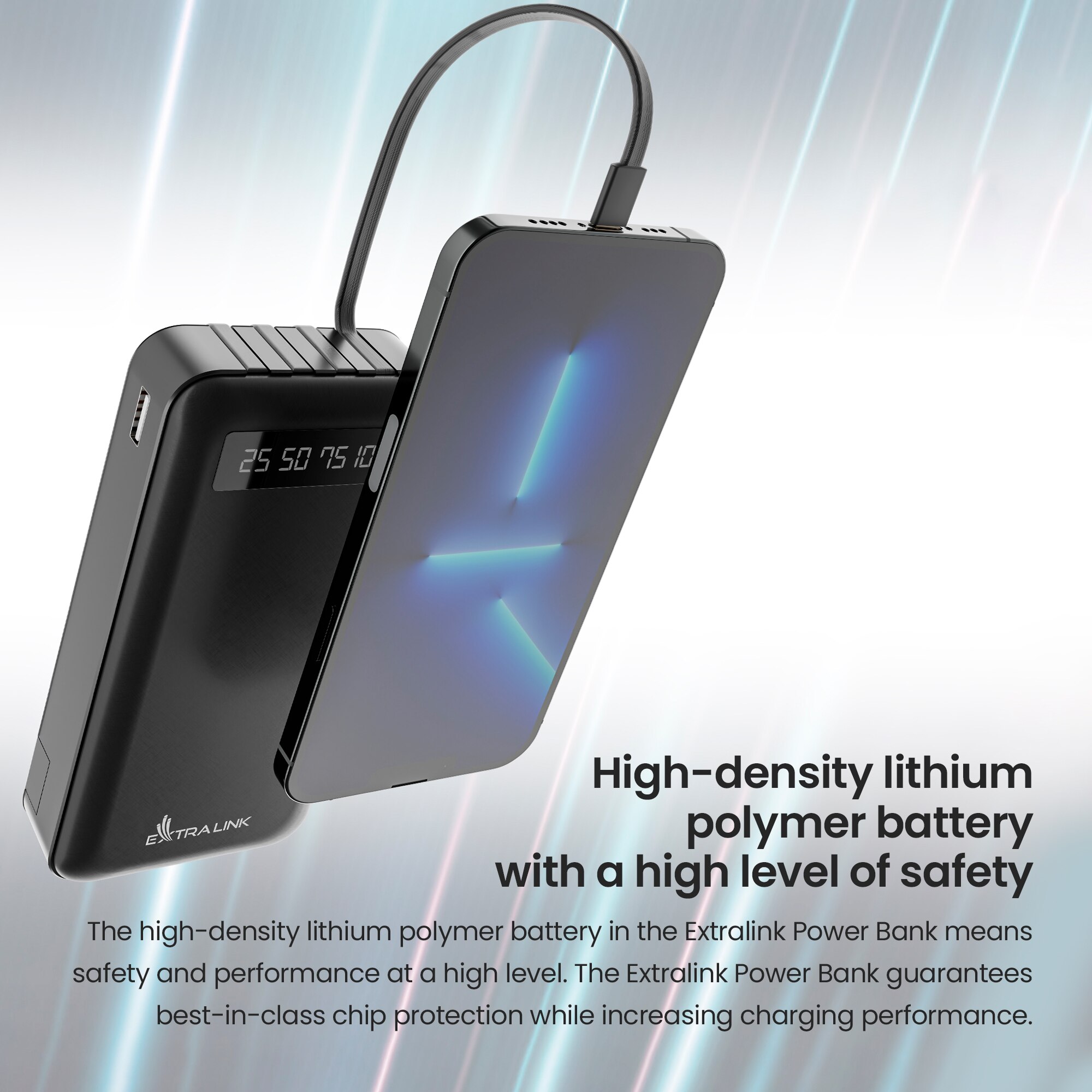 Power bank EPB-084, Extralink, ABS, 20000 mAh, USB/microUSB/USB-C ...