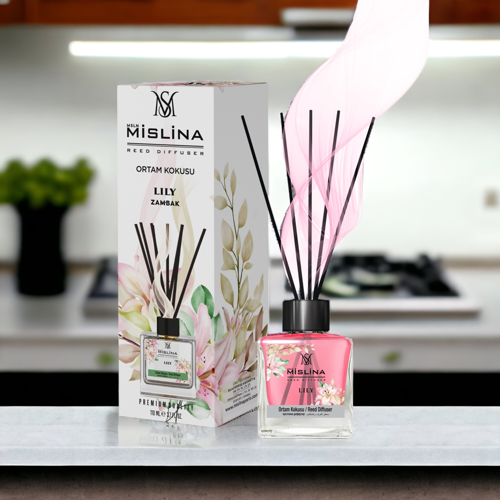 Odorizant de camera cu betisoare, Mislina, 110 ml, Lily Crin - eMAG.ro