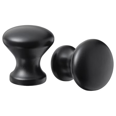 Set 2 manere negre rotunde pentru mobilier, 20 mm - eMAG.ro