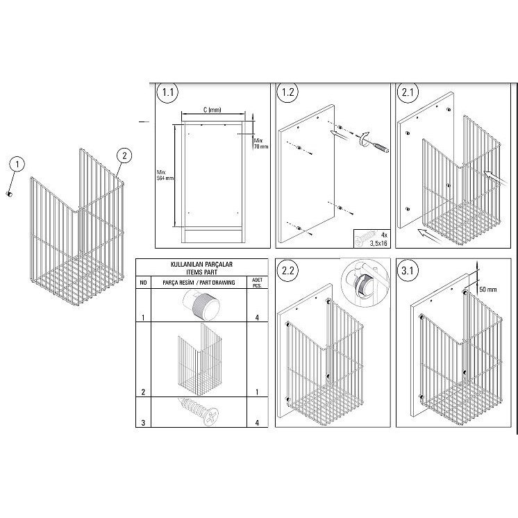 Cos rufe Starax 230X250X500MM corp 300 - eMAG.ro