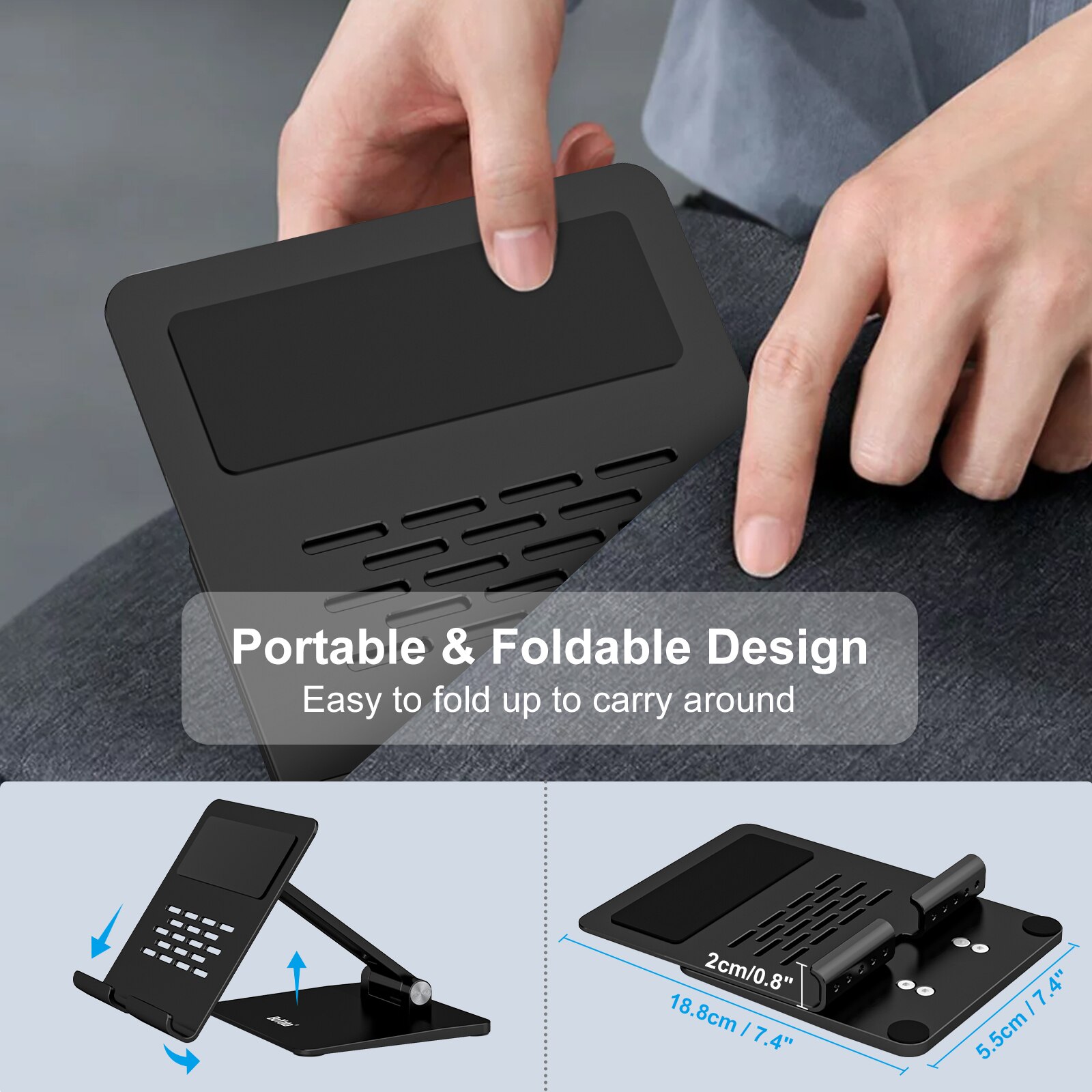 Suport reglabil pentru tableta, BoYata, pliabil, portabil, aluminiu ...