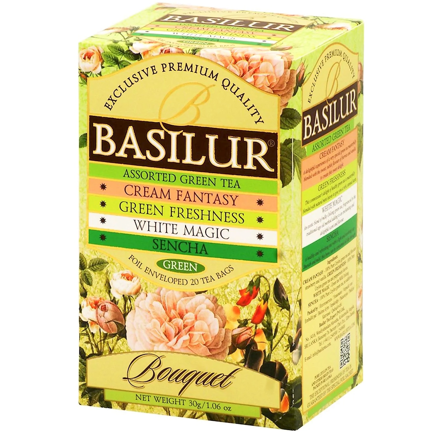 Basilur Válogatott zöld tea "bouquet", 20 tasak, 30g - eMAG.hu