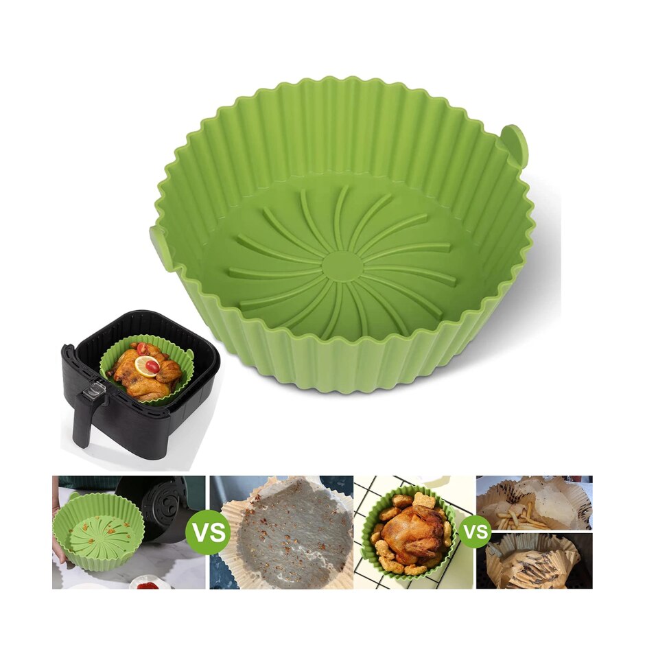 Tava de Copt Rotunda Zenino - Friteuza/Cuptor/Microunde, Diametru 18 ...