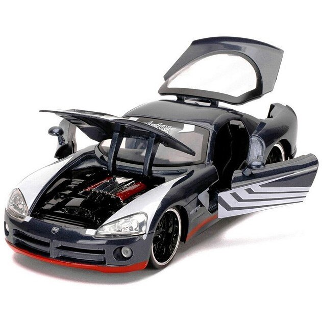 Figura cu o masina Jada Marvel Spider Man Venom Dodge Viper 2008, 1:24 ...