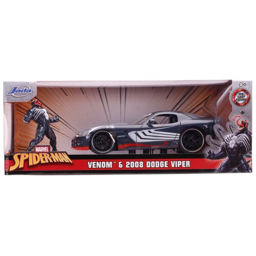 Figura cu o masina Jada Marvel Spider Man Venom Dodge Viper 2008, 1:24 ...