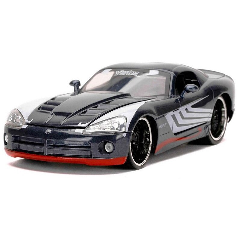 Figura cu o masina Jada Marvel Spider Man Venom Dodge Viper 2008, 1:24 ...
