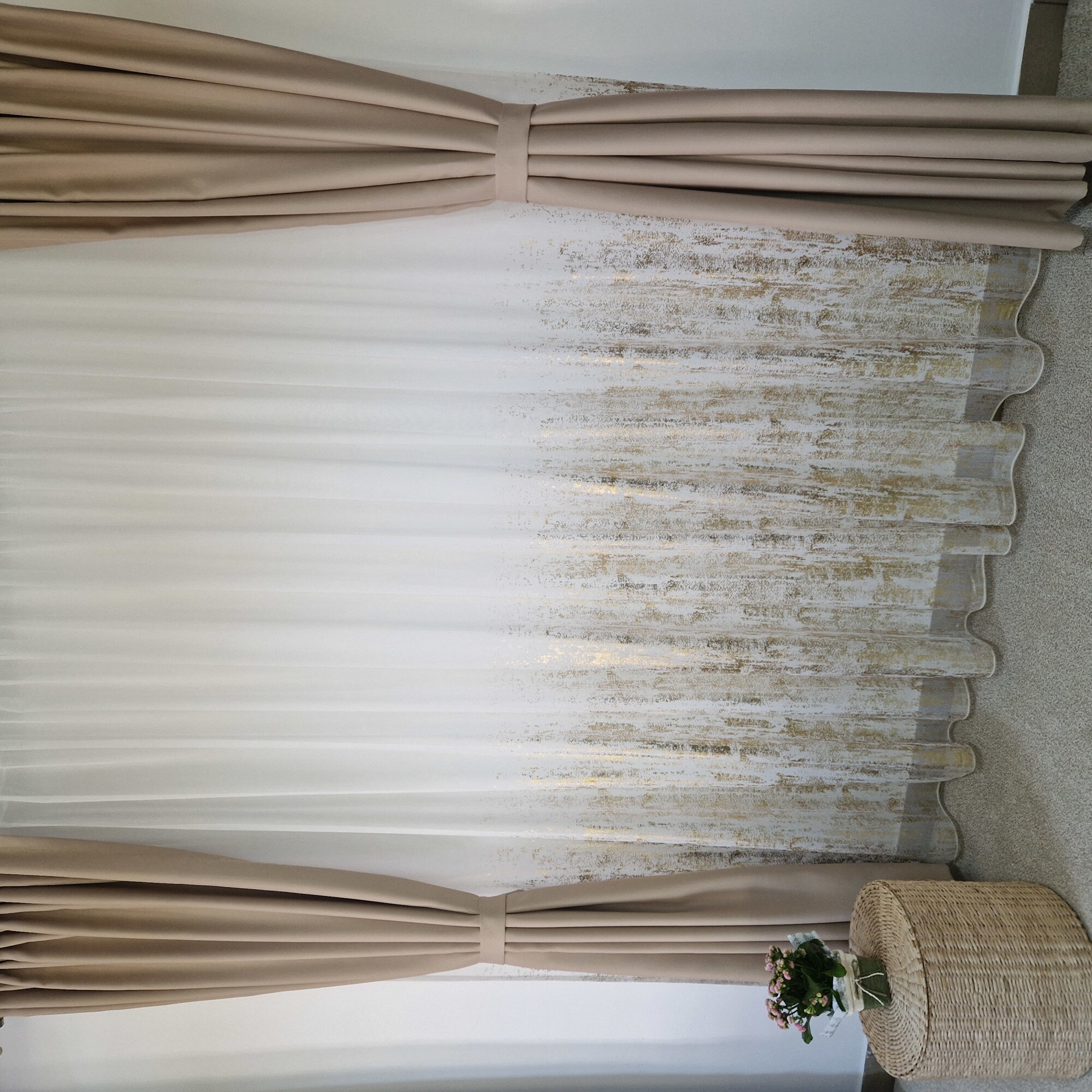 Draperie uni bej 2 buc x200 x 260 - eMAG.ro