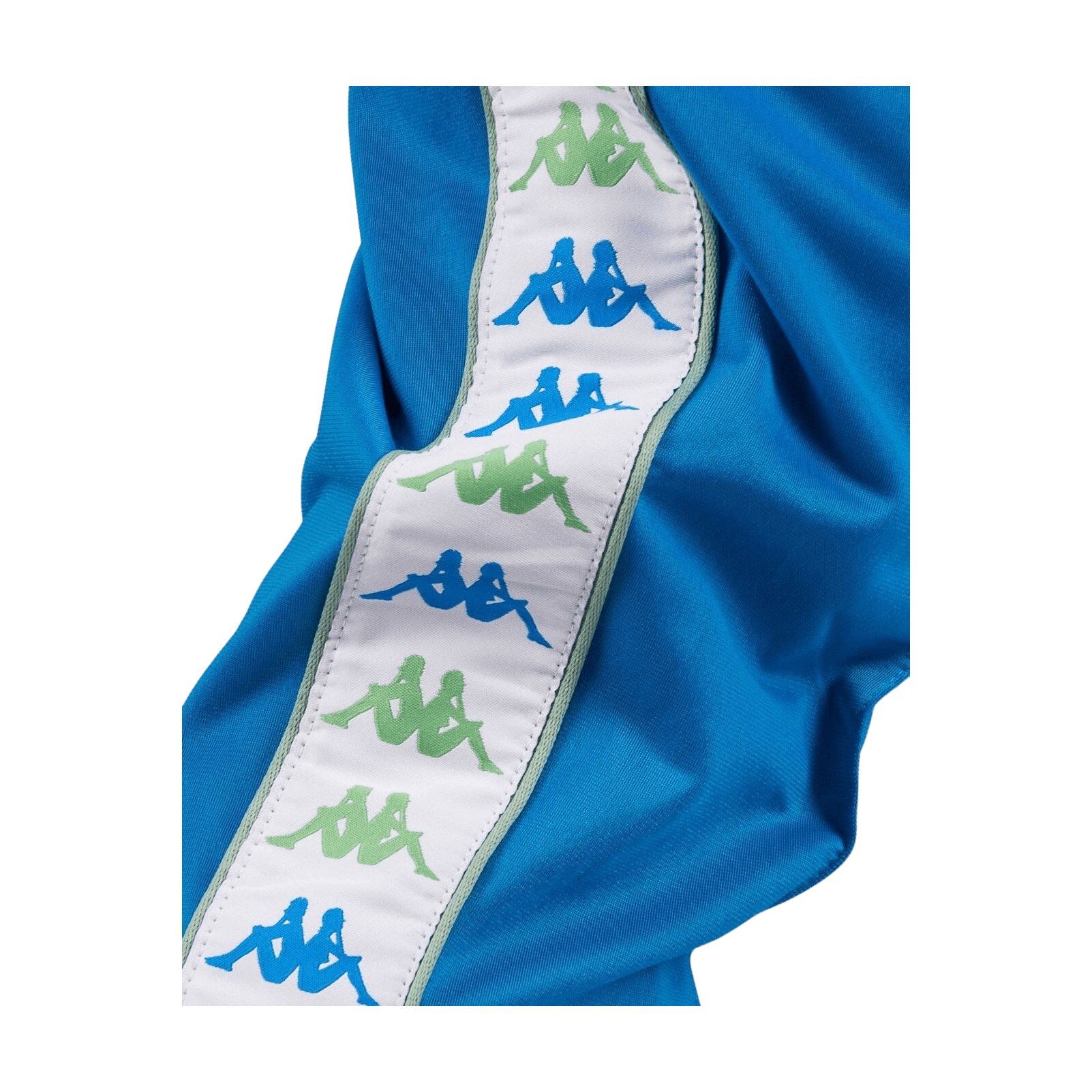 Pantaloni sport cu banda logo laterala si slituri cu fermoar la glezna ...