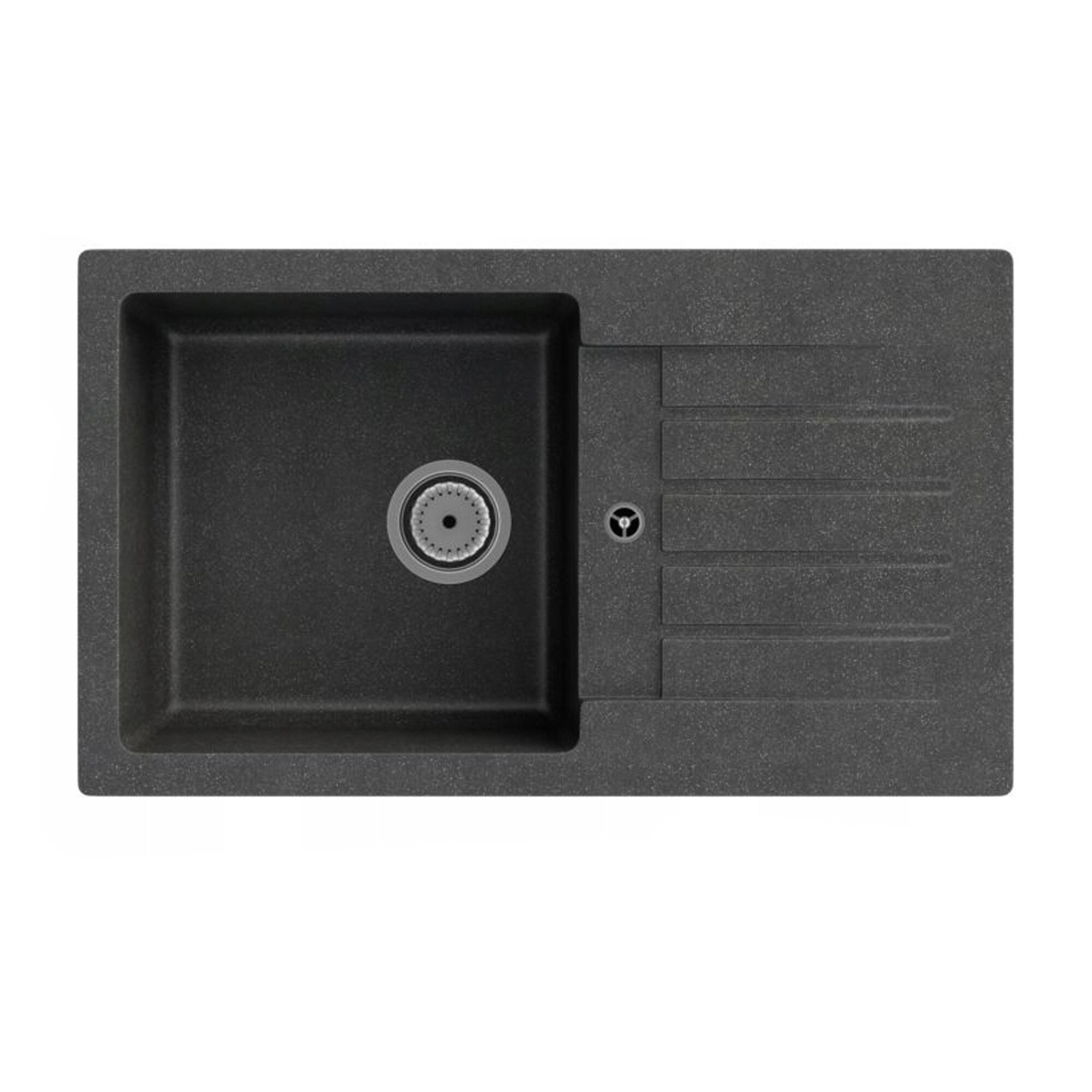 Set chiuveta cu baterie Snake si sifon, Granitan, Model Trix, Granit ...