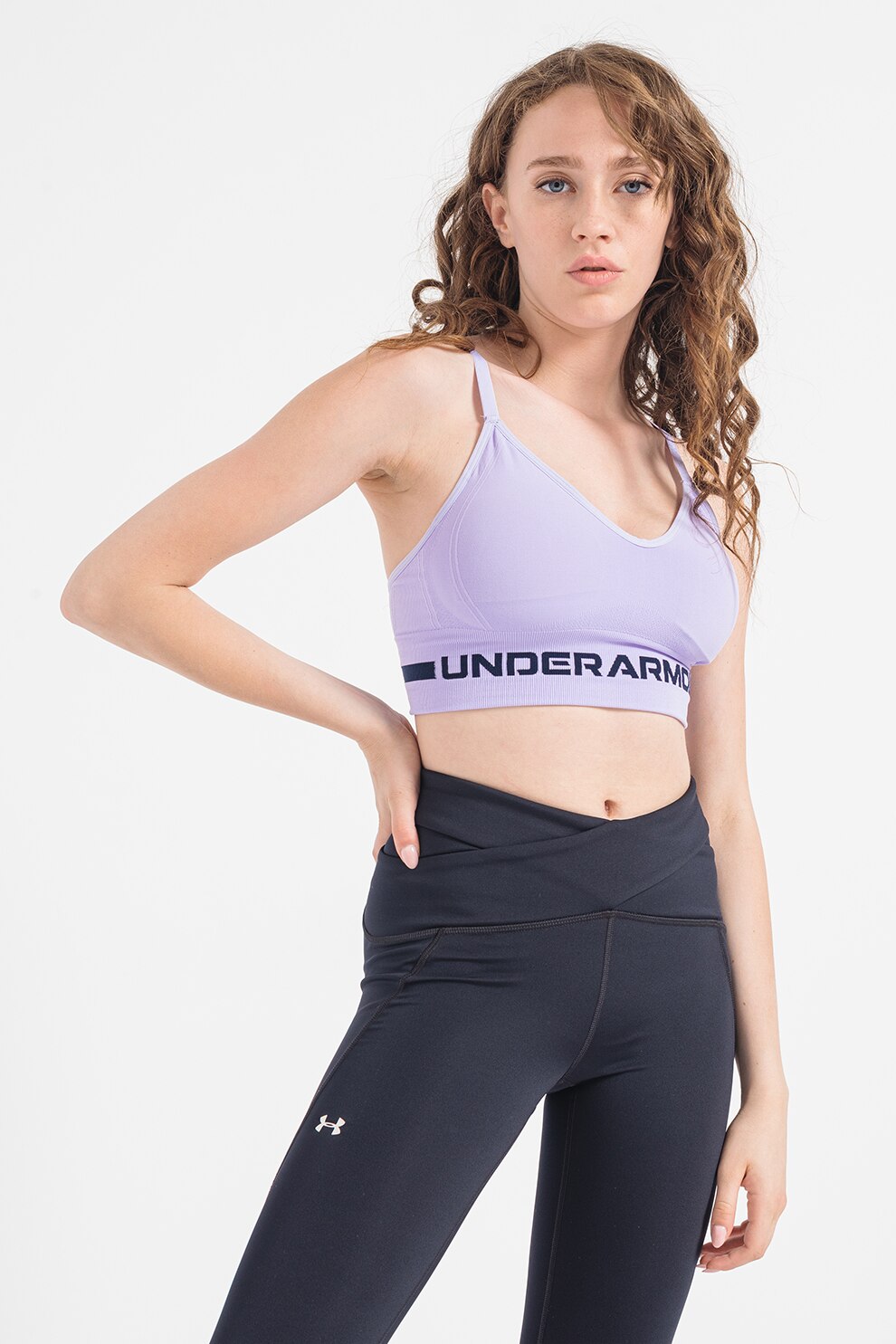 Under Armour, Bustiera fara cusaturi cu bureti detasabili pentru ...