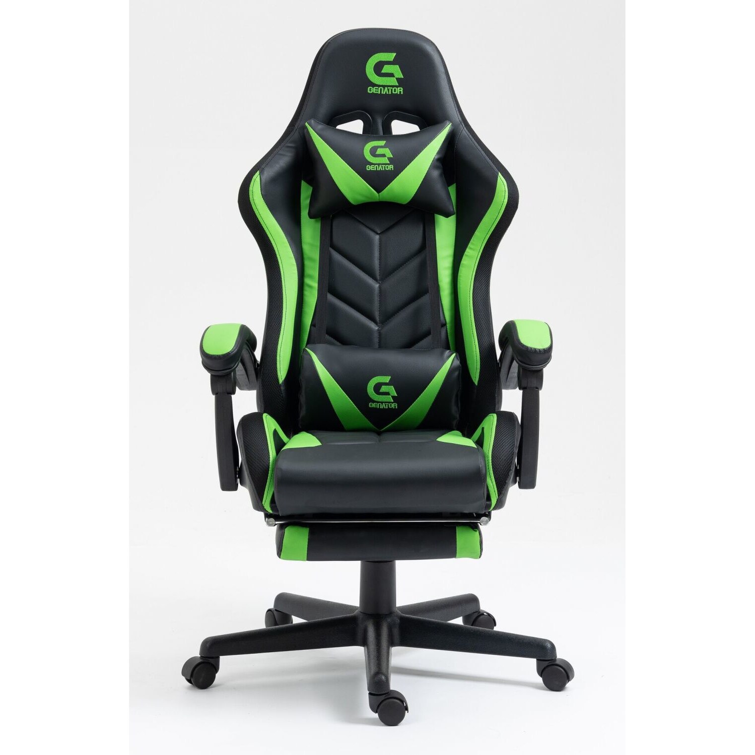 Scaun gaming, sistem iluminare banda LED RGB, masaj in perna lombara ...