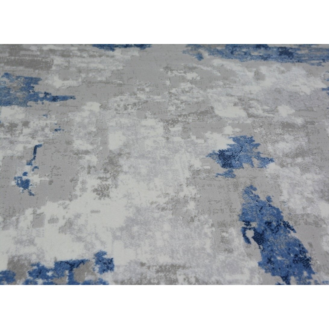 Covor modern Bodrum, albastru, 125x200 cm - eMAG.ro