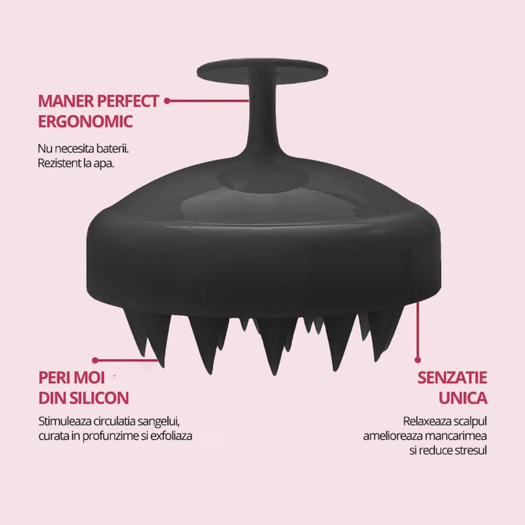 Dispozitiv pentru Masaj Capilar, din Silicon pentru Stimularea ... Dispozitiv pentru Masaj Capilar, din Silicon pentru Stimularea ...