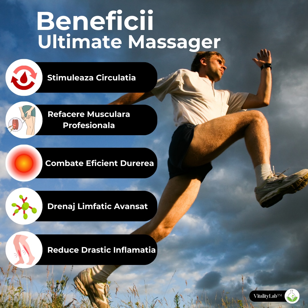 Aparat masaj picioare Ultimate Massager Vitality Lab™, masaj terapeutic ...