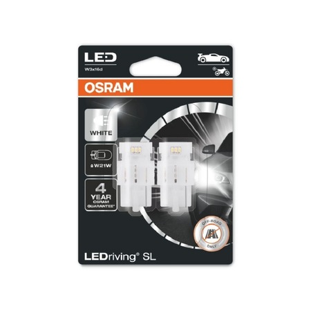 Set x 2 LED soclu W21W, conector W3x16d - eMAG.ro