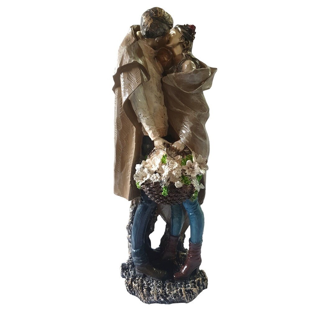 Statueta decorativa, Cuplu de Indragostiti, Multicolor, 30 cm, GXL001 ...