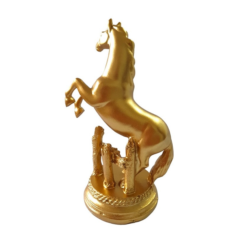 Statueta decorativa, Cal, Auriu, 13 cm, XQ202138 - eMAG.ro