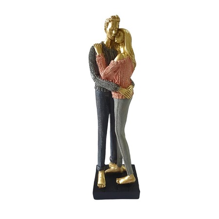 Statueta decorativa, Cuplu de Indragostiti, Multicolor, 22 cm, GXL002 ...