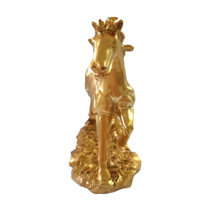 Statueta decorativa, Cal, Auriu, 15 cm, XQ202144 - eMAG.ro