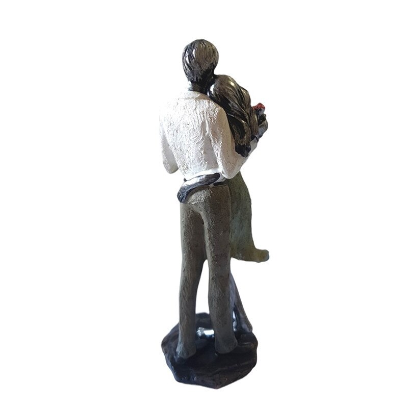 Statueta decorativa, Cuplu de Indragostiti, Multicolor, 21 cm, GXL007 ...