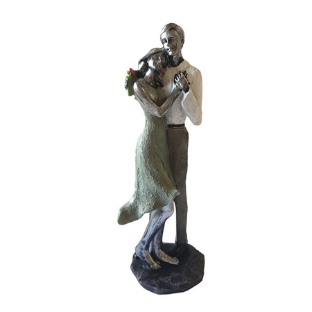 Statueta decorativa, Cuplu de Indragostiti, Multicolor, 21 cm, GXL007 ...
