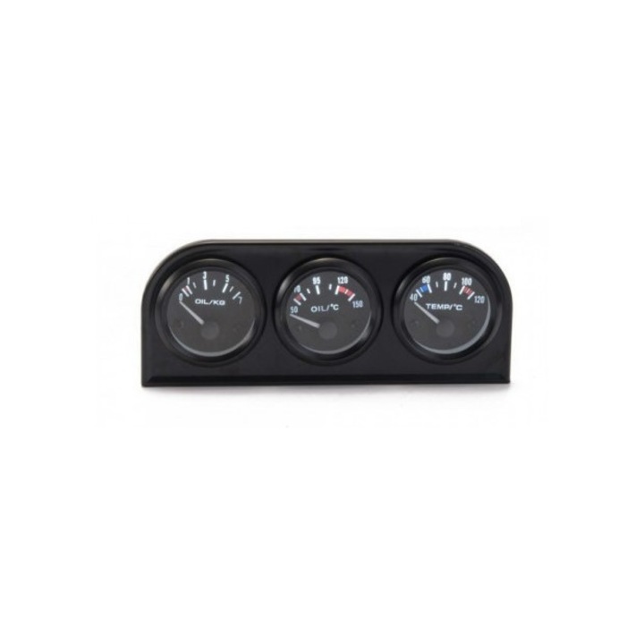 Ceas indicator KET classic 3 in 1, 52mm- presiune ulei, temperatura ...