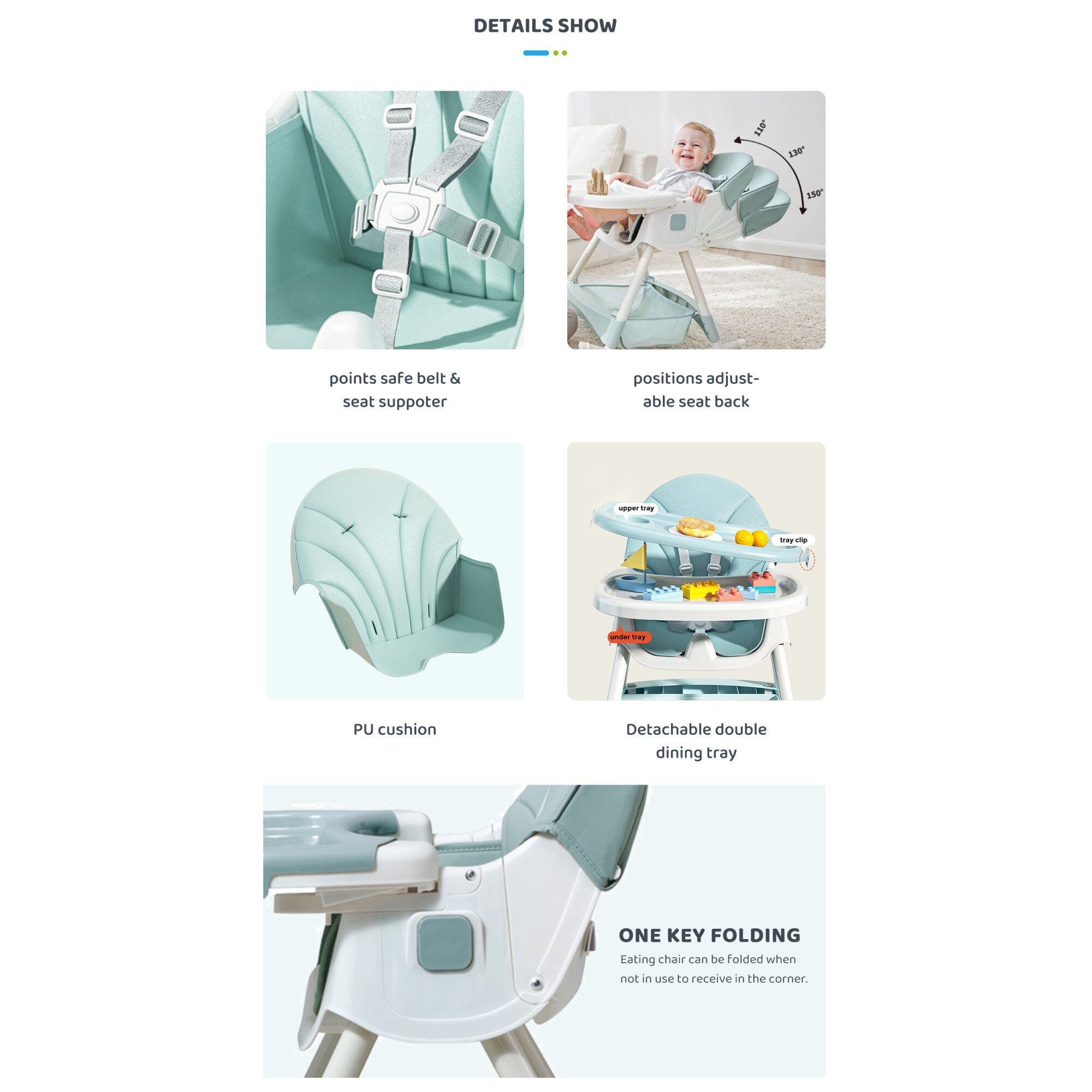 Scaun de Masa Bebelusi si Copii, Pliabil, 7in1, At Performance ...