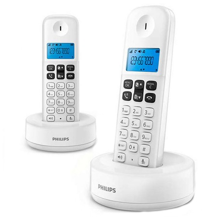 Set 2 Telefoane Fix fara fir Philips Wireless Landline D1612W, Alb ...