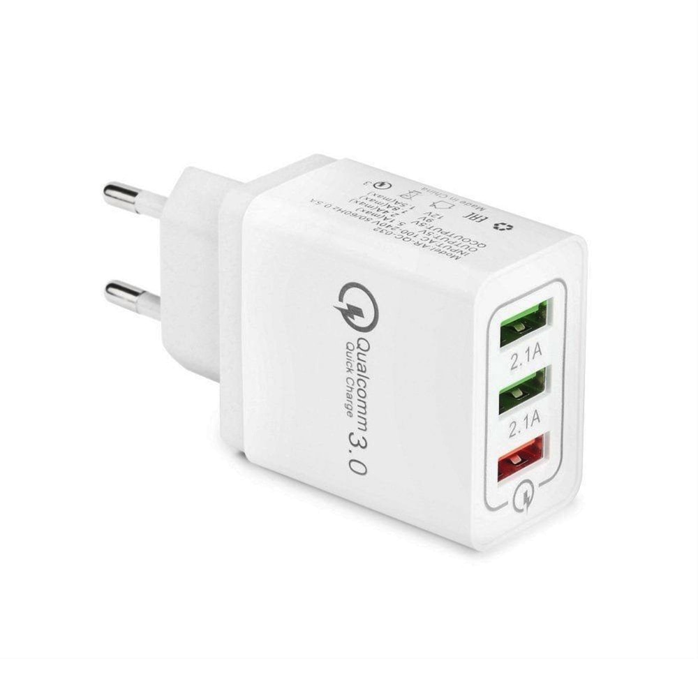 Adaptor universal priza cu 3 porturi USB, Qualcomm 3.0 - eMAG.ro