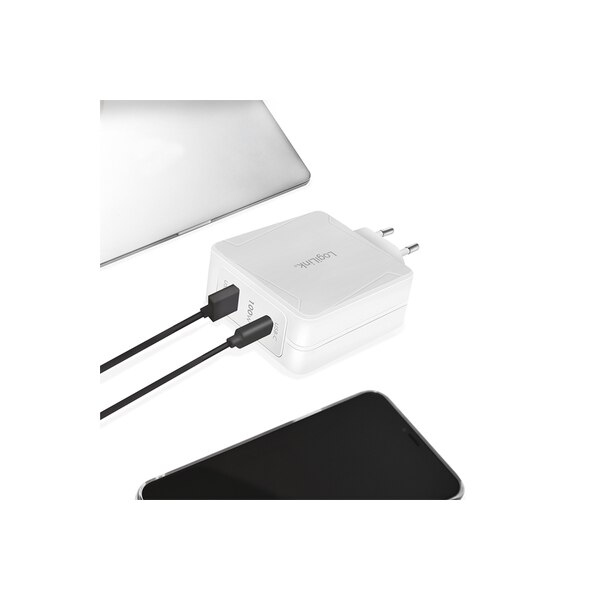 Alimentator retea 220V LOGILINK, universal, 1 x USB-C, 1 x USB-A, maxim ...