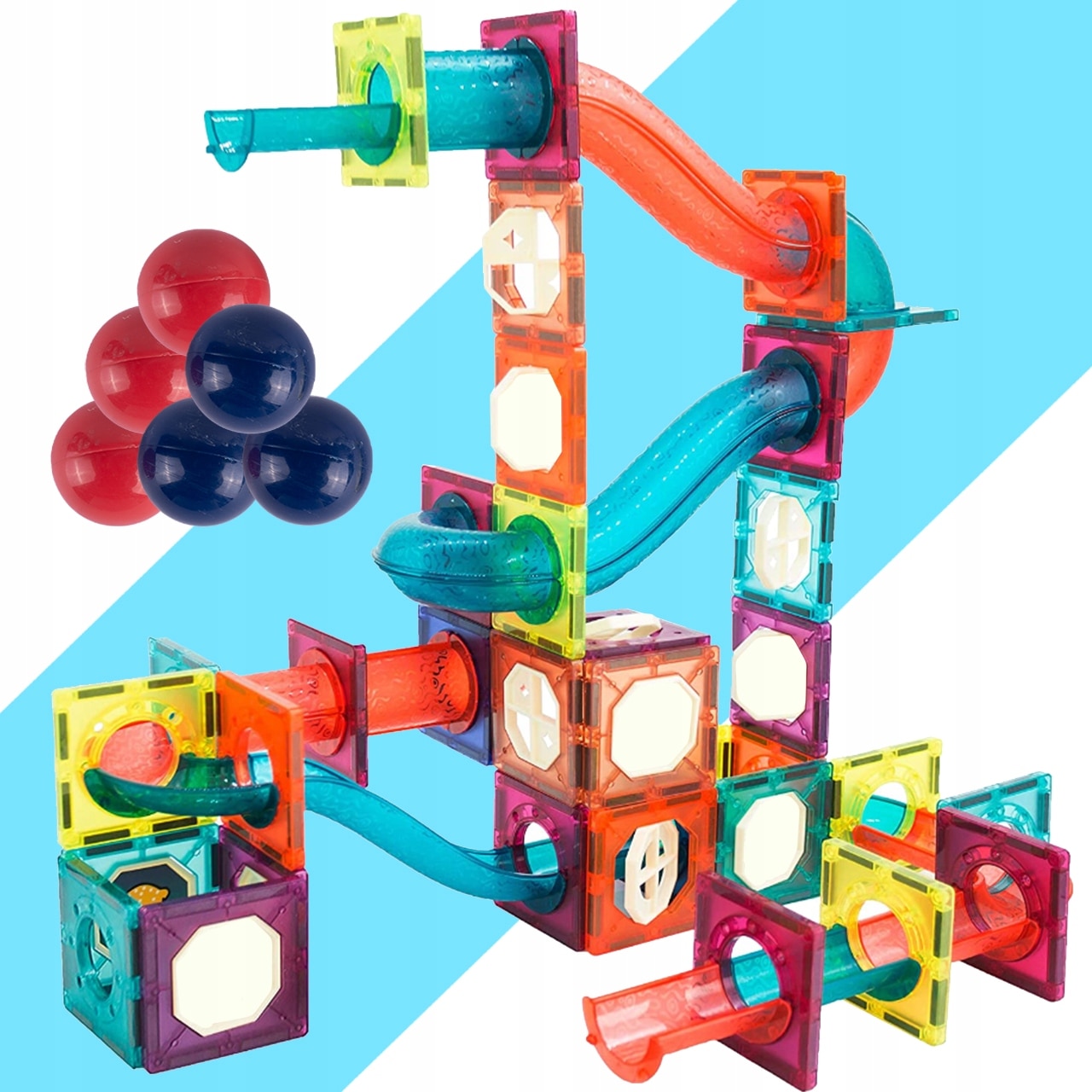 Set Piese Magnetice 3D de Construit Educational si Creativ pentru Copii ...