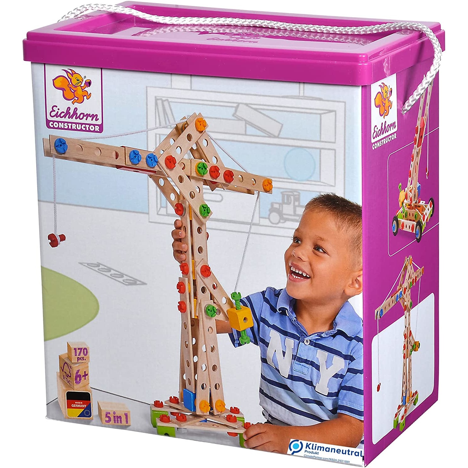 Set constructii Eichhorn – MACARA – 170 piese - eMAG.ro