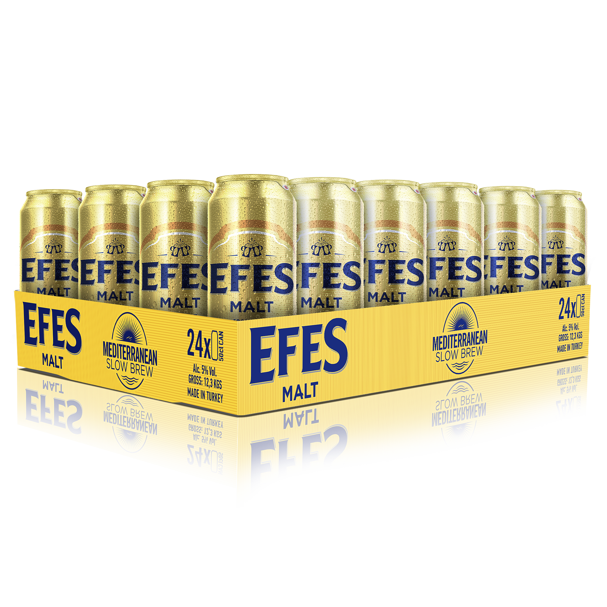 Bere blonda Efes Malt, 5% doza 24 x 0.5l - eMAG.ro