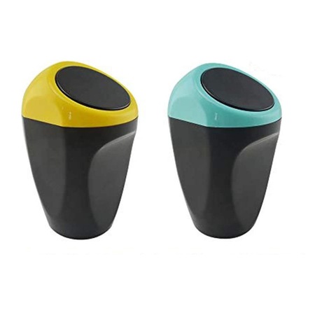 Set 2 mini cosuri de gunoi pentru masina, Starlight, Plastic, 9x6x15 cm ...