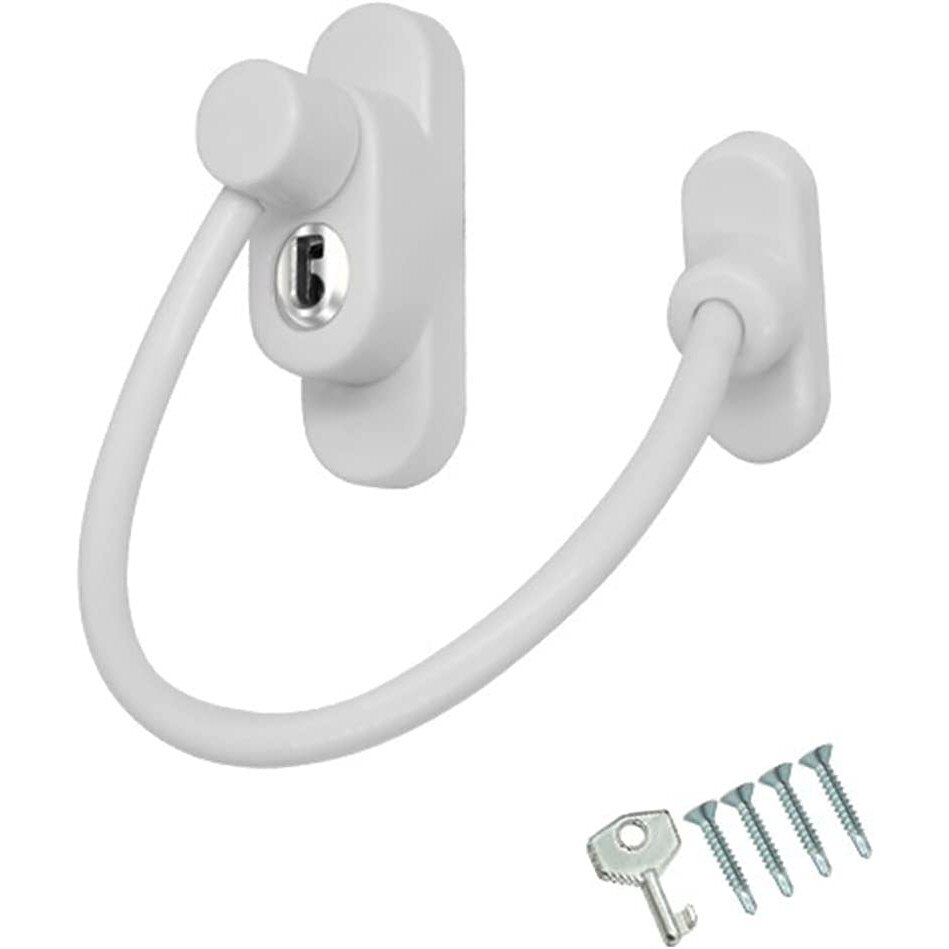 Cablu de prindere cu cheie, din inox, pentru siguranta copiilor, Alb ...