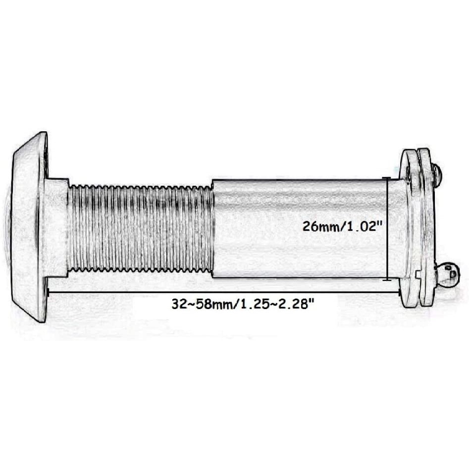 Vizor pentru usa cu unghi larg de 220 de grade, Alama\Aliaj Zinc - eMAG.ro