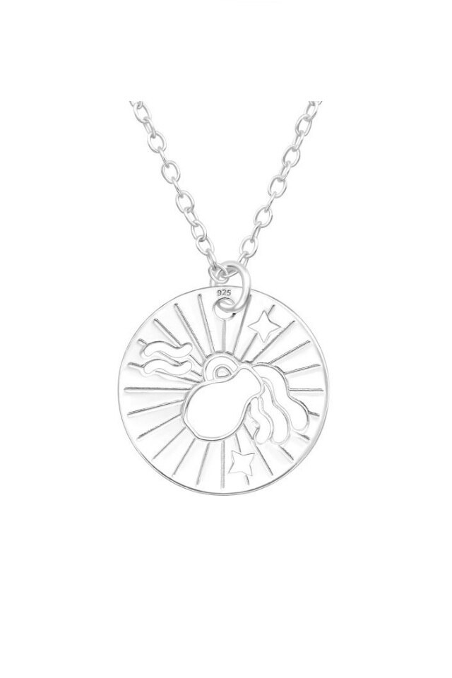 Lant din argint 925 cu pandantiv in forma de banut cu semn zodiacal ...