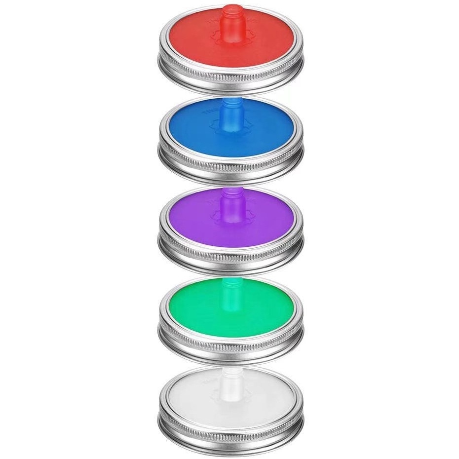 Set 5 capace de borcane, Silicon, Multicolor - eMAG.ro