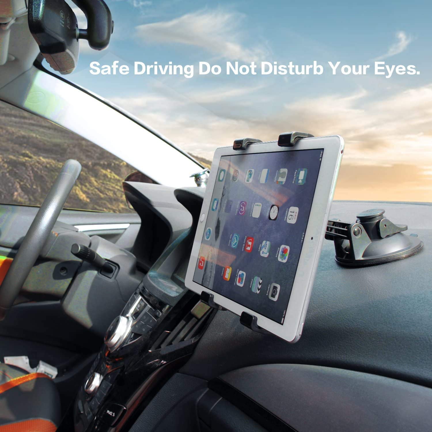 Suport pentru tableta pentru masina, Reglabil la 360 de grade 7"~11 ...