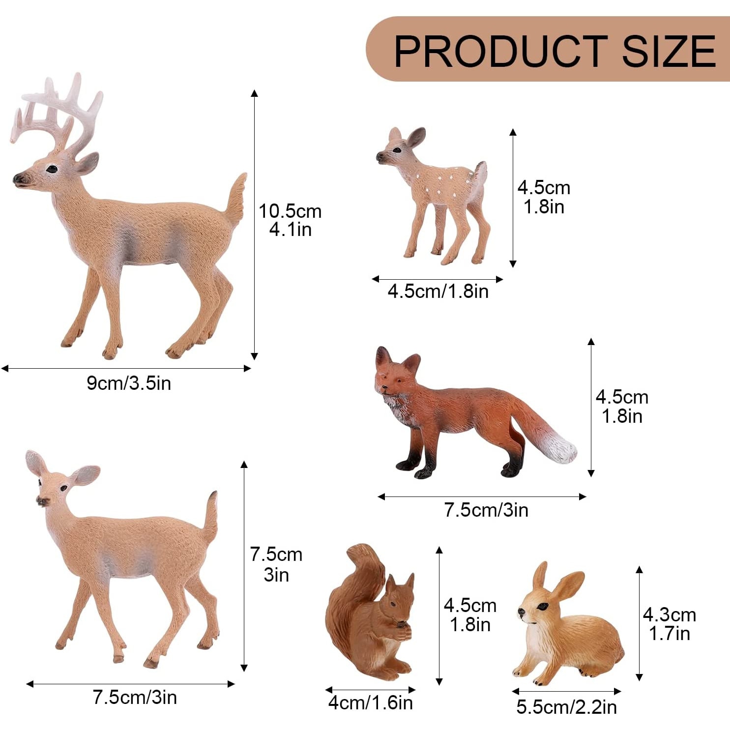 Set figurine animale din padure, 6 buc - eMAG.ro